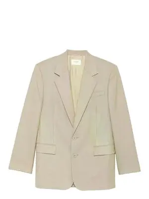 Saint Laurent Flap-Pocket Blazer Green