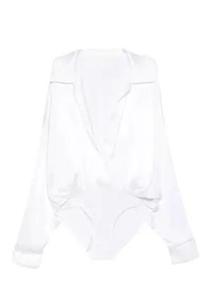 Norma Kamali Long-sleeved Bodysuit - White