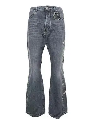 Alchemist Studded Bell-bottom Jeans - Grey