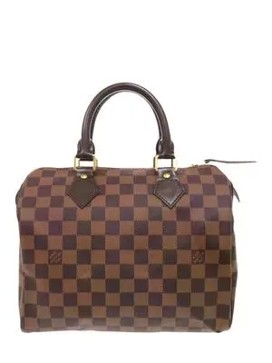 LOUIS VUITTON Damier Ebene Speedy 25 Boston Bag - Brown