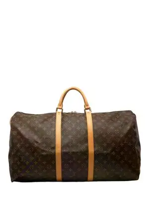 LOUIS VUITTON 2003 Monogram Keepall 60 Travel Bag - Brown