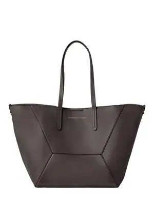 Brunello Cucinelli Leather Tote Bag - Brown