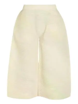 Issey Miyake Textured Wide-leg Trousers - Neutrals