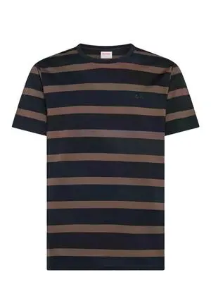 SUN 68 Striped T-shirt Blue