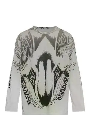 Y3 X Mercedes Wolf-print T-shirt - Grey
