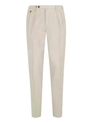 BRIGLIA 1949 Pleated Button Trousers Neutrals