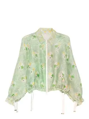 FENDI Floral-Print Bomber Jacket