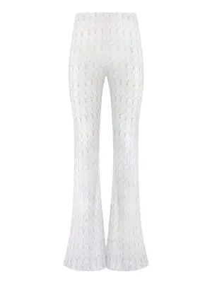 Missoni Zigzag-patterned Flared Trousers - White