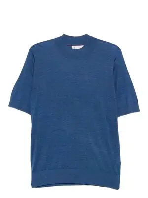 Brunello Cucinelli Short-sleeve Crew-neck Sweater - Blue