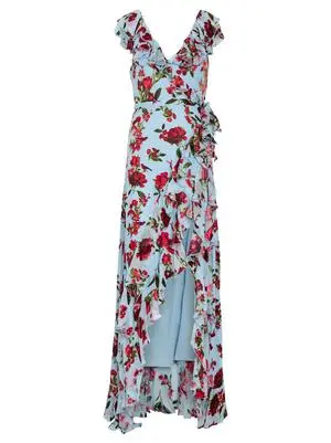 Alice + Olivia Kristen Ruffled Chiffon Maxi Dress - Multicoloured