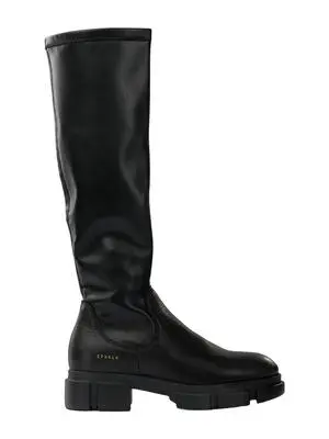COPENHAGEN  Leather Platform Boots - Black