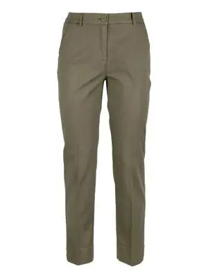VIA MASINI 80 Slim-cut Trousers - Green