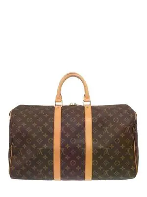 LOUIS VUITTON 1997 Monogram Keepall 45 Travel Bag - Brown