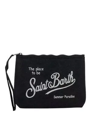 MC2 SAINT BARTH Aline Clutch Bag Black
