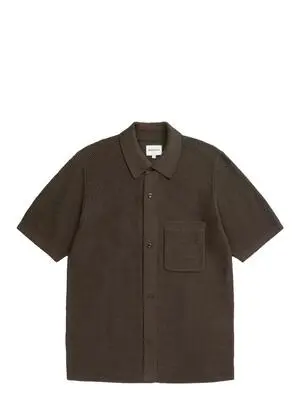 Norse Projects Pocket Knitted Shirt - Brown