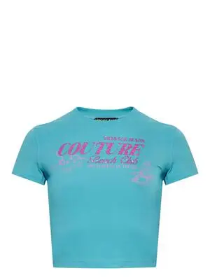 Versace Glitter Print T-shirt - Blue