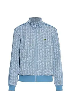 Lacoste Monogram Zip-up Sweatshirt - Blue