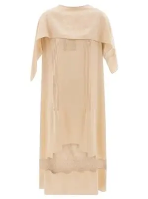 FERRAGAMO Dress With Lace Inserts - Red