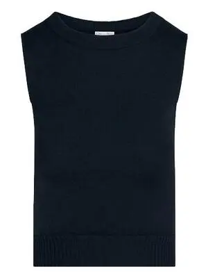 Oscar De La Renta Wool Cropped Tank - Red