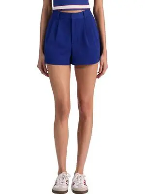 Alice + Olivia Conry Pleated Shorts - Blue