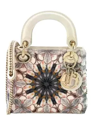 DIOR Lady Dior Chain Bag Embroidered Calfskin Mini Satchel
