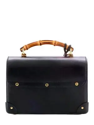Gucci Padlock Bamboo Leather Small Shoulder Bag - Black