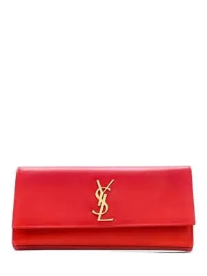 Saint Laurent Classic Monogram Long Clutch Bag - Red