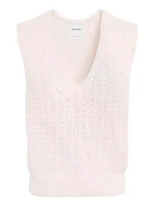 BARRIE Cashmere Lace Vest - Pink