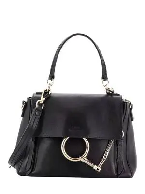Chloé Faye Day Bag Leather Small Satchel - Black