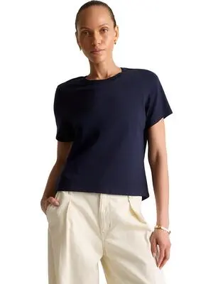 Quince Boxy Crewneck T-shirt - Deep Navy