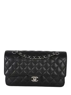 CHANEL Chanel Quilted Caviar Double Flap Bag