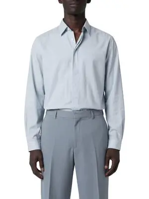 LARDINI Classic Cotton Blend Shirt - Blue