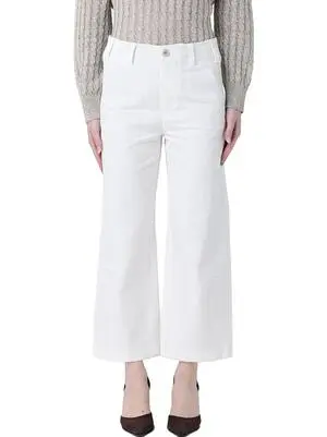 Brunello Cucinelli Cropped Cotton And Linen Blend Chino Trousers - White