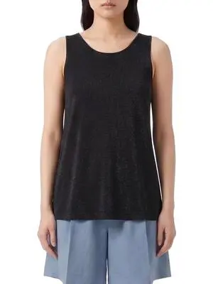 Brunello Cucinelli Brunello Cucinelli Cashmere And Silk Basic Top Black