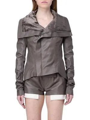 Rick Owens Naska Leather Biker Jacket - Grey