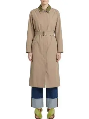 Marni Marni Cotton Blend Trench Coat Grey