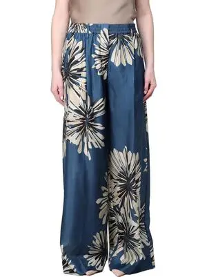 Brunello Cucinelli Wide Leg Floral Print Pants - Blue