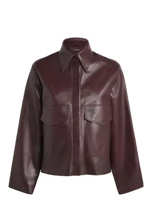 Nour Hammour Darcy Leather Jacket - Brown