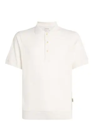 OLIVER SPENCER Organic Cotton Jacquard Polo Shirt