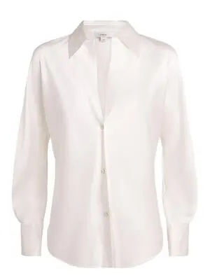 VINCE Silk Bias Blouse