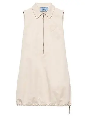 Prada Triangle-logo Sleeveless Mini Dress - Neutral