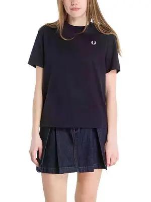 Fred Perry Crew Neck Logo T-shirt - Blue
