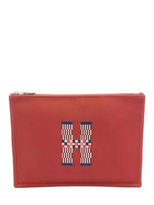 Hermès Logo-detail Clutch - Orange