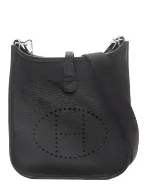Hermès Shoulder Leather Bag Black