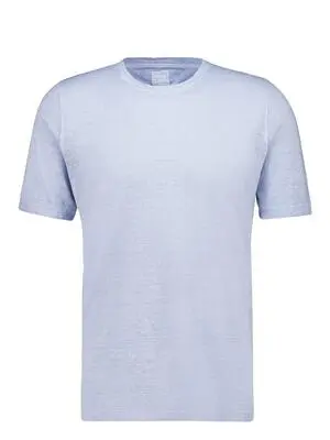 120% Lino Placid Linen T-shirt - Blue