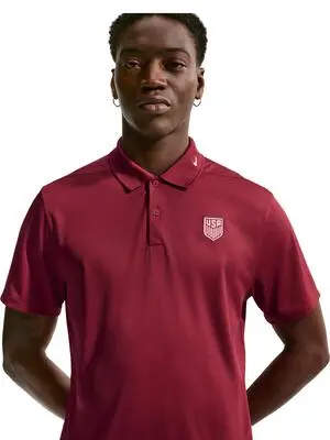 Nike Usmnt Victory Dri-fit Soccer Polo - Red