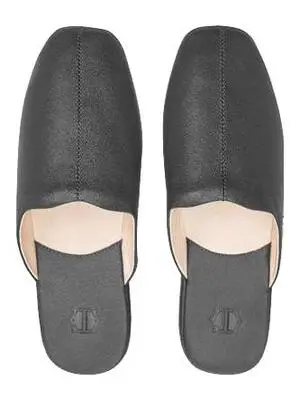 TOGAS Glen Leather Slippers Grey