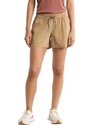 Smartwool Merino Wool Blend Drawstring Shorts - Khaki