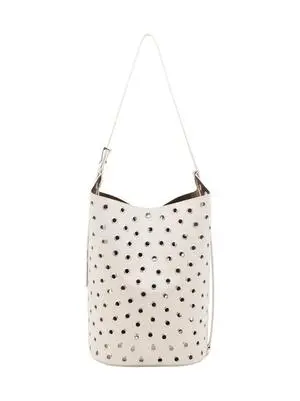 Proenza Schouler Brant Grommet Leather Bucket Bag - Ecru