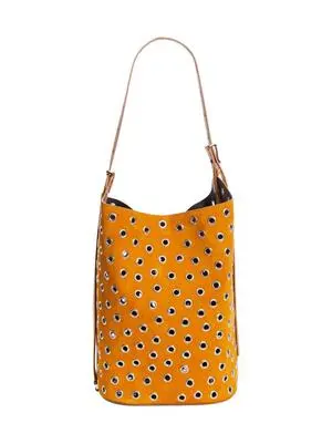 Proenza Schouler Brant Grommet Leather Bucket Bag - Hazelnut